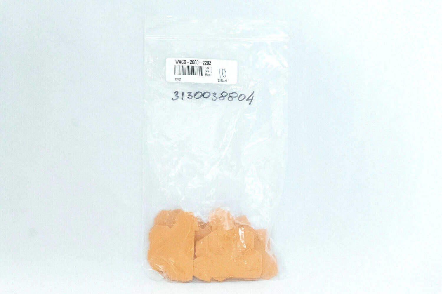 Lot of 10 Wago 2000-2292, 3.5MM DOUBLE STACK TERMINAL END PLATE; 0.7 m ...